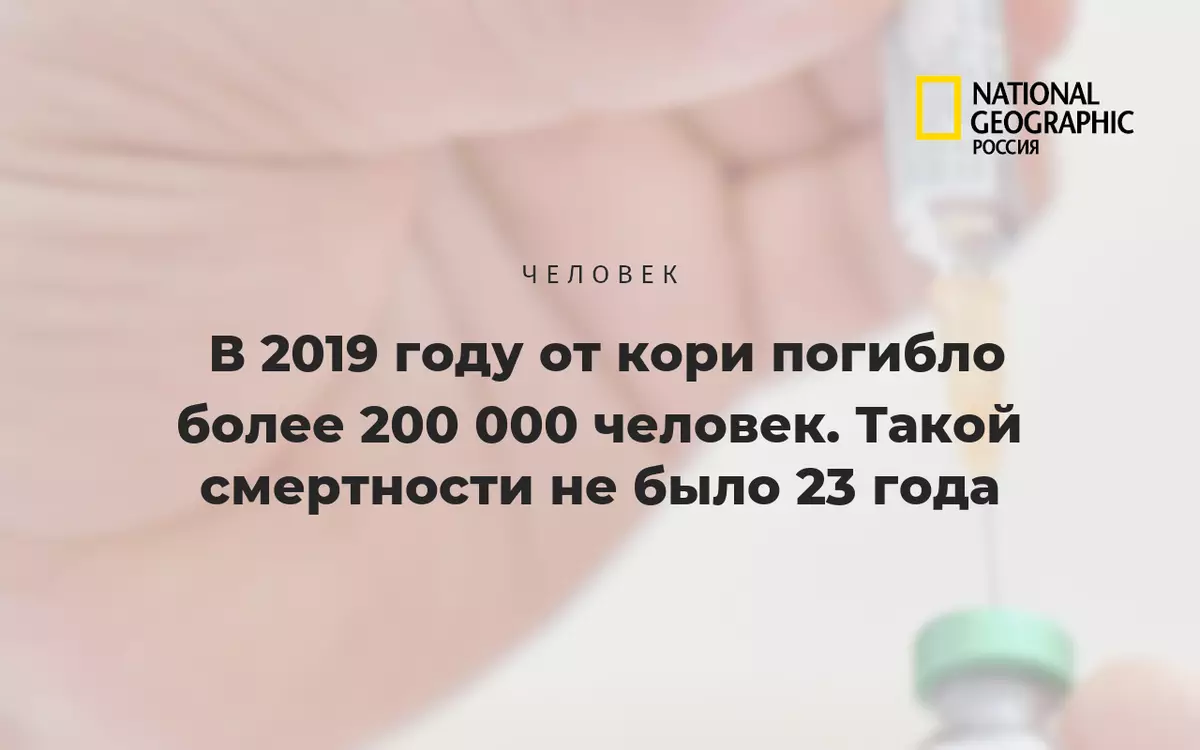 În 2019, mai mult de 200.000 de persoane au murit din cauza rujeolei. Această mortalitate nu a fost de 23 de ani