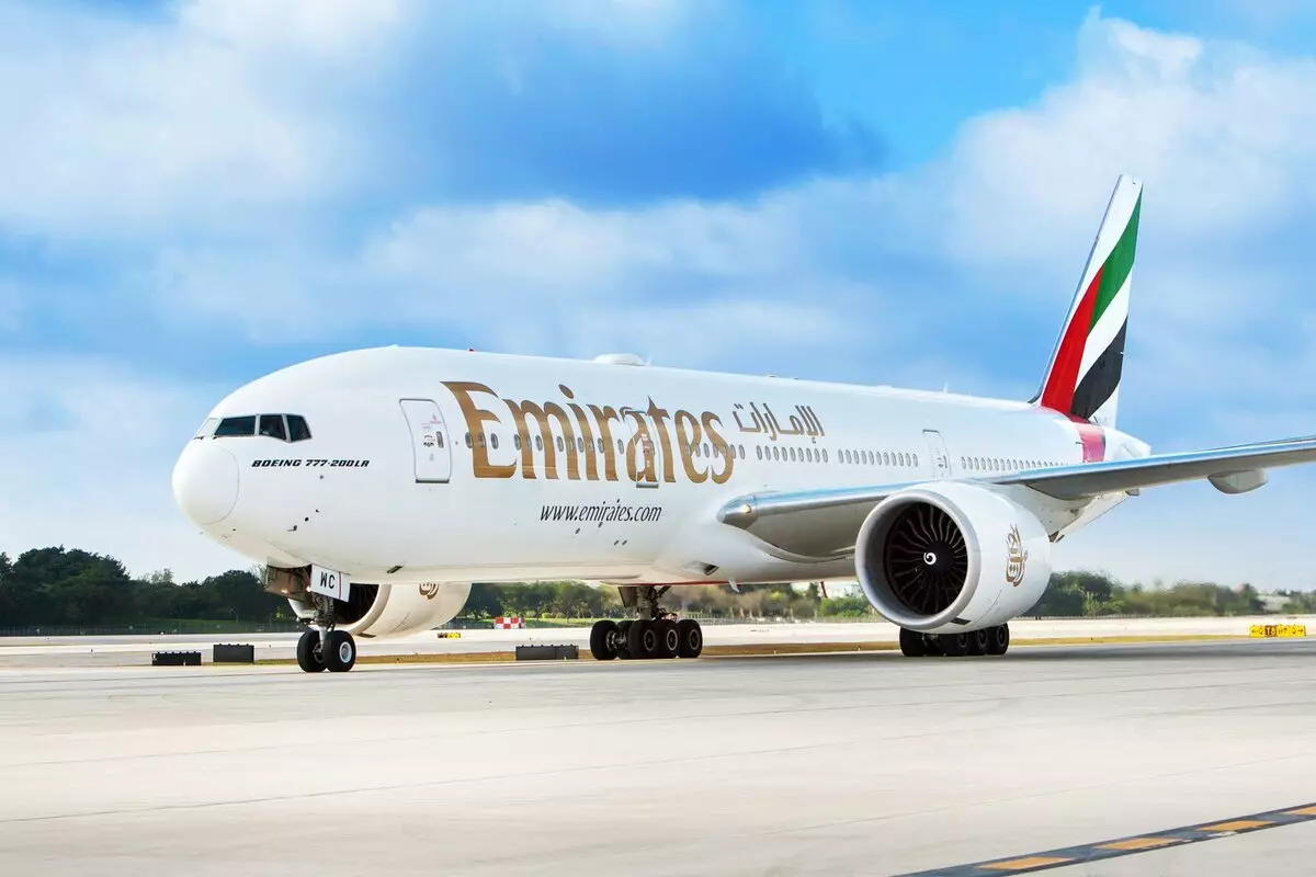 Emirates Boeing 777-200LR.