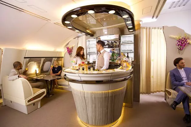 Salon na pokładzie A380.