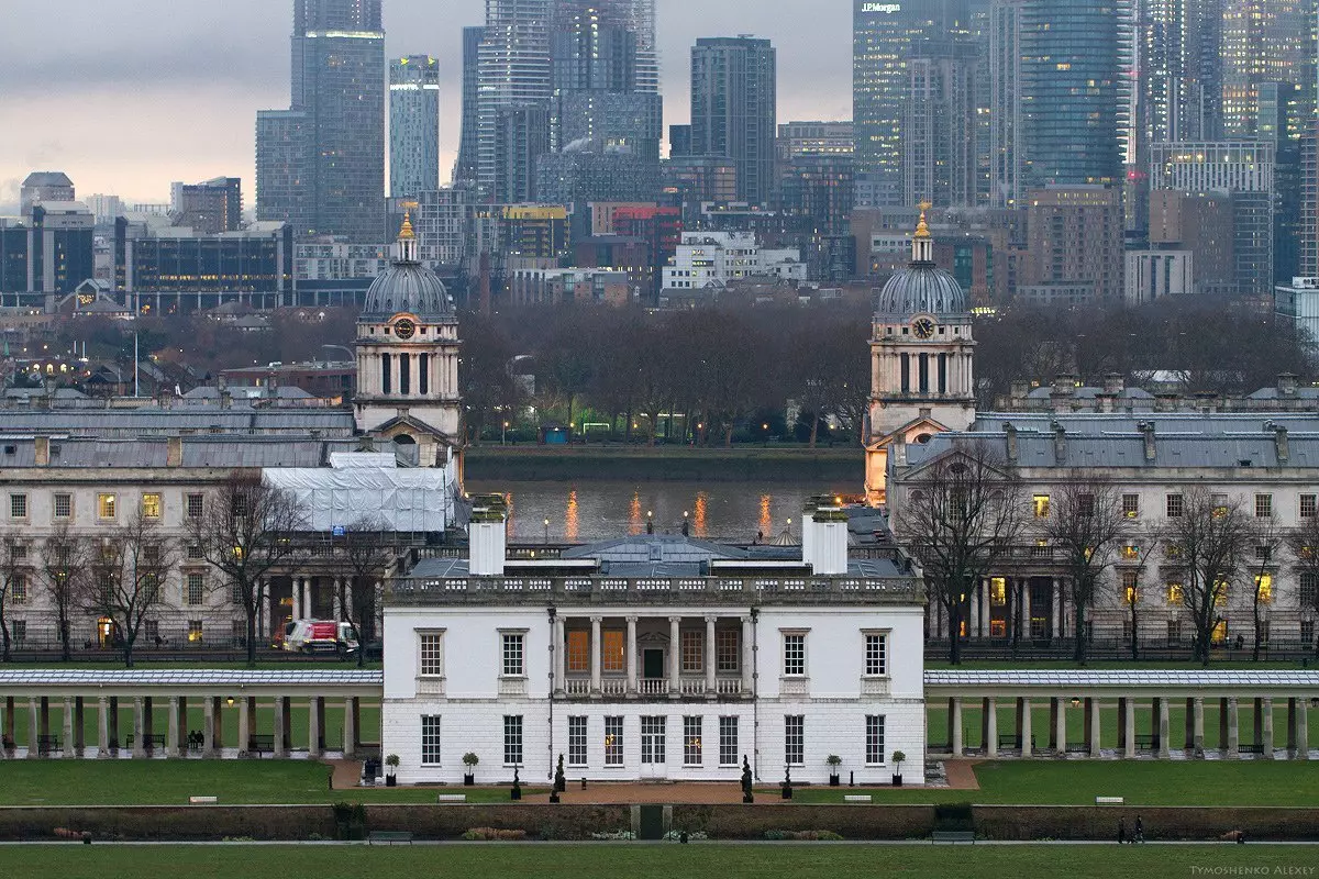 Queen House (Queens House), vista desde Greenwich Park, Londres. Foto de Alexey Tymoshenko