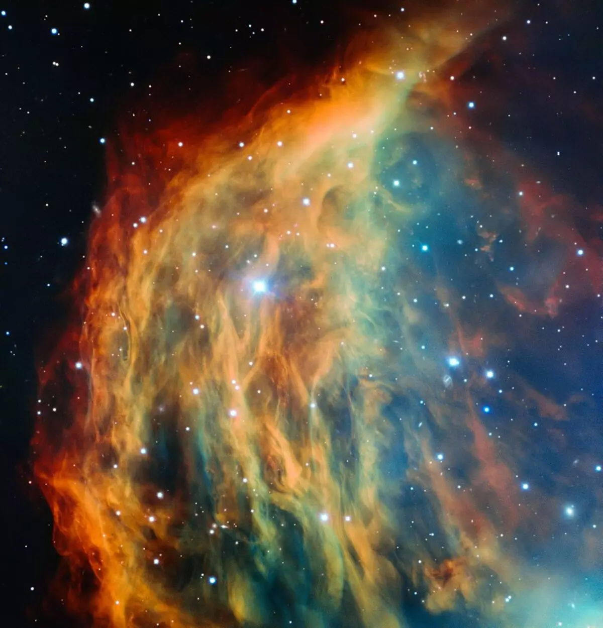 Mottog det första färgglada fotot av Nebula of Medusa