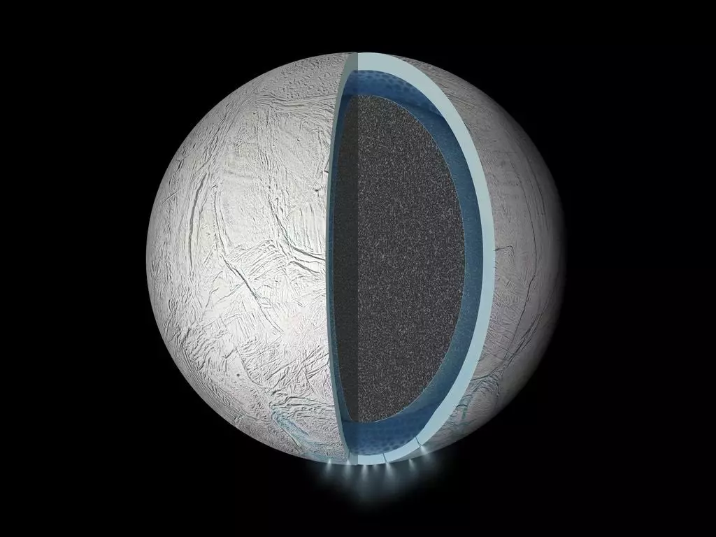 Op de metgezel van Encelada vond de wereldwijde oceaan