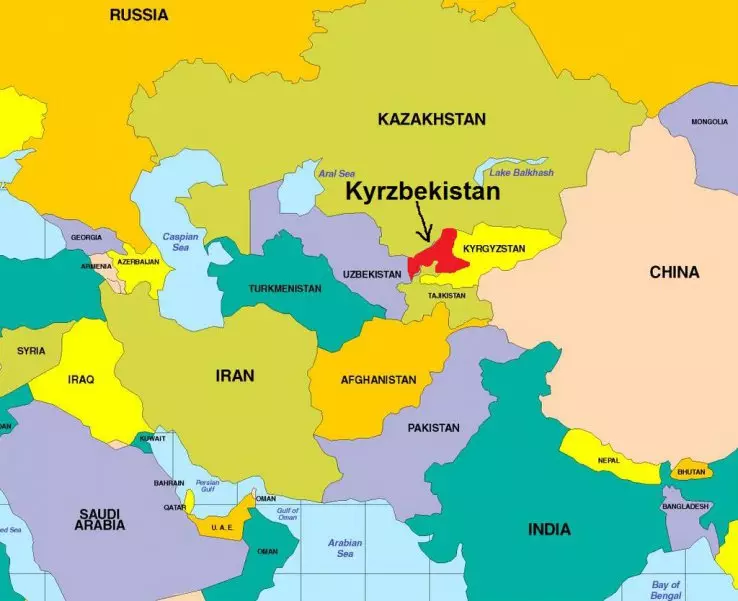 الصحفي الأمريكي خلق عن طريق الخطأ في البلاد Kyrzbekistan