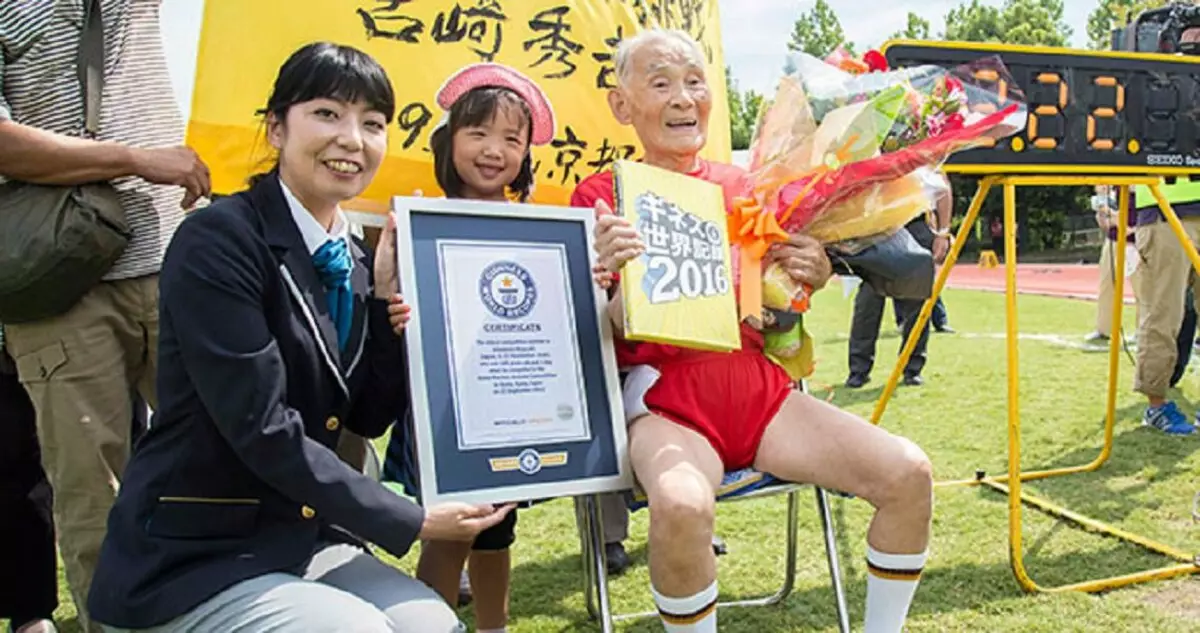 105-jarige Japanse runner Set een record