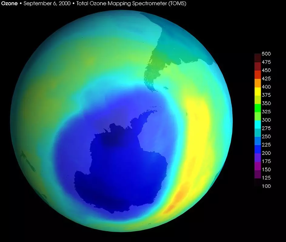 ຂຸມ ozone ໃນໄລຍະ Antarctica ຫຼຸດລົງ