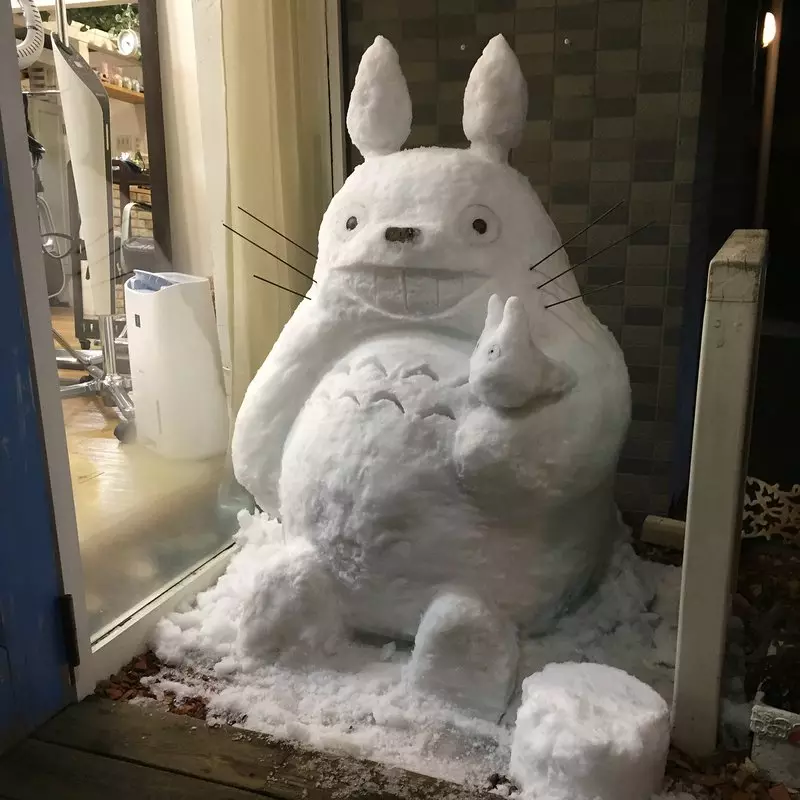 De meast ungewoane sneeuwmannen fan Japan: Foto