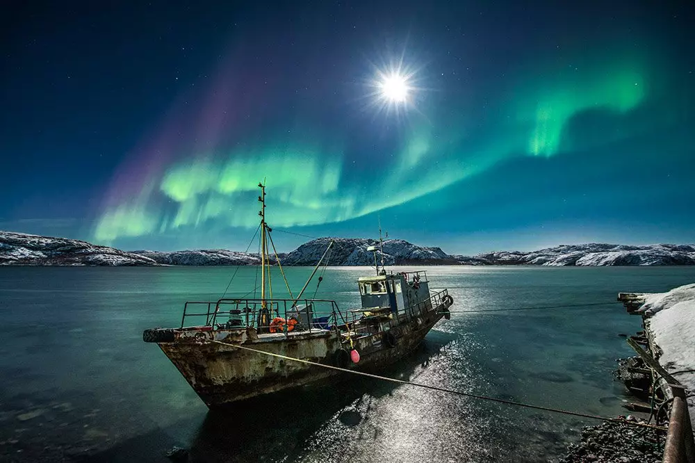Polar radiance, Aurora, Murmansk region. Vitaly Novikov