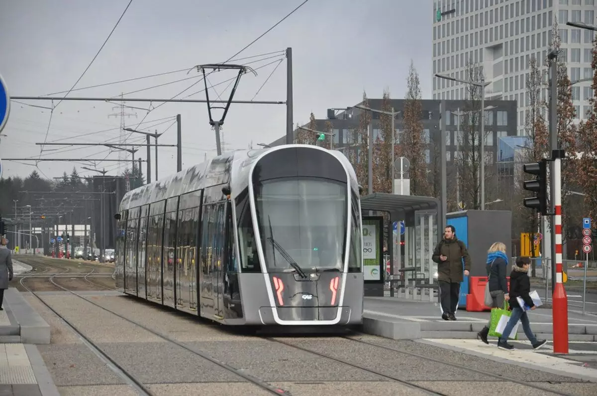 Tram in Lussemburgo.