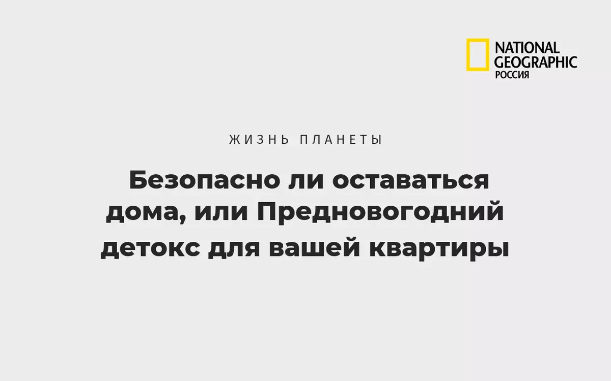 È sicuro stare a casa, o pre-anno nuovo disintossicazione per il tuo appartamento