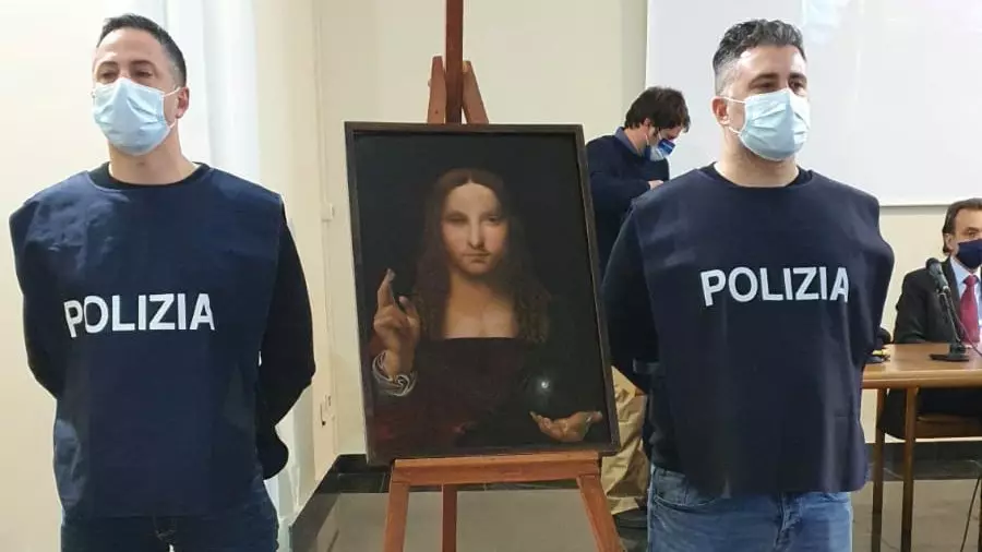تم العثور على نسخة من هذه اللوحة من قبل ليوناردو دا فينشي بعد اختفاء، الذي لم يلحظ أحد