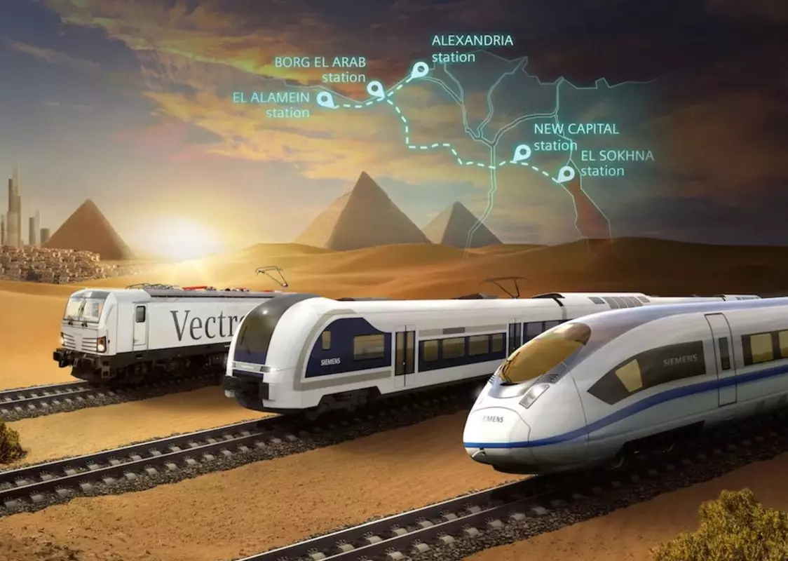 في مصر، وسوف بناء شبكة سكك حديدية بقيمة 23 مليار $