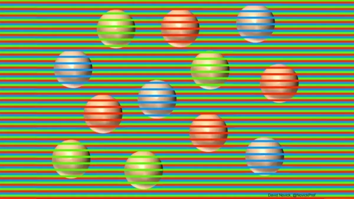 De quelle couleur sont ces balles? Nouvelle illusion d'optique