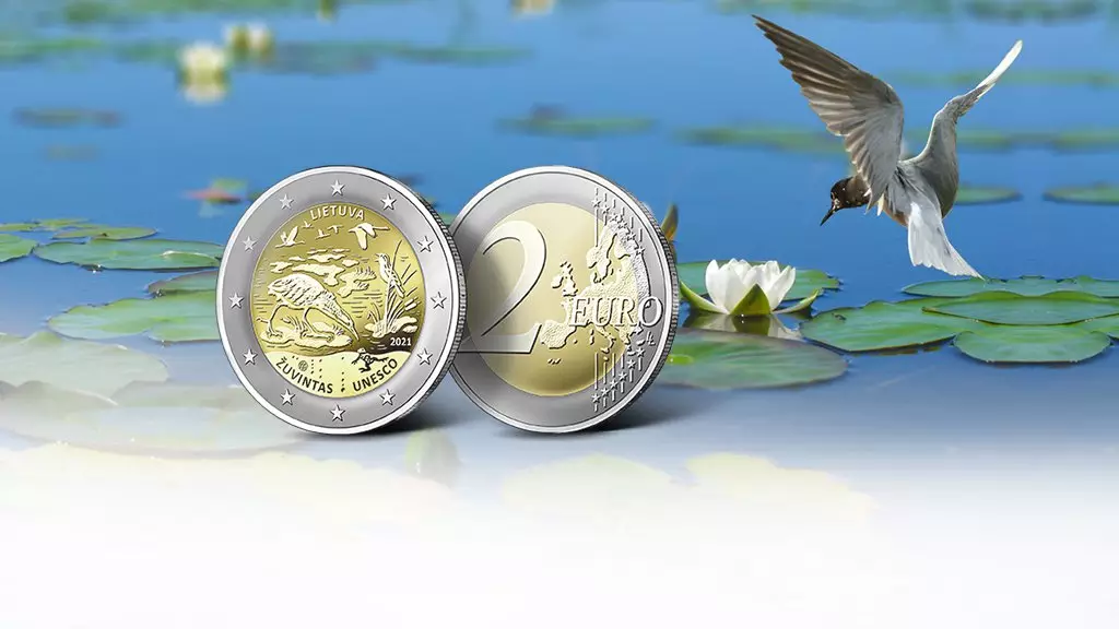 Mint Lithuania Pleatst op 'e munten in motto fan it lân fan immen oars