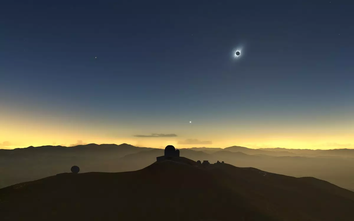 夏の予定 - 2019年：チリの展望台からの完全な日食の観察