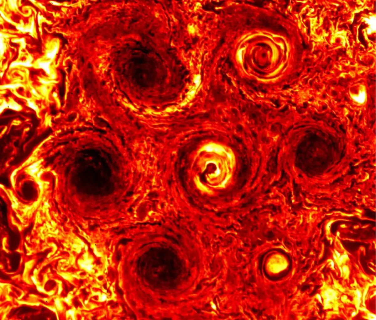 Fenomena unik Jupiter: 7 badai membentuk hexagon yang tepat