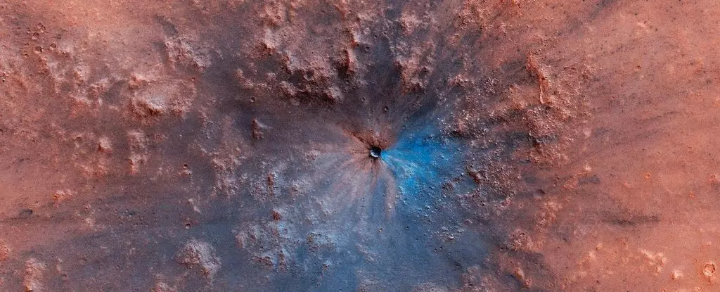 "پینت بال فضایی". دهانه شوک تازه موجود در مریخ