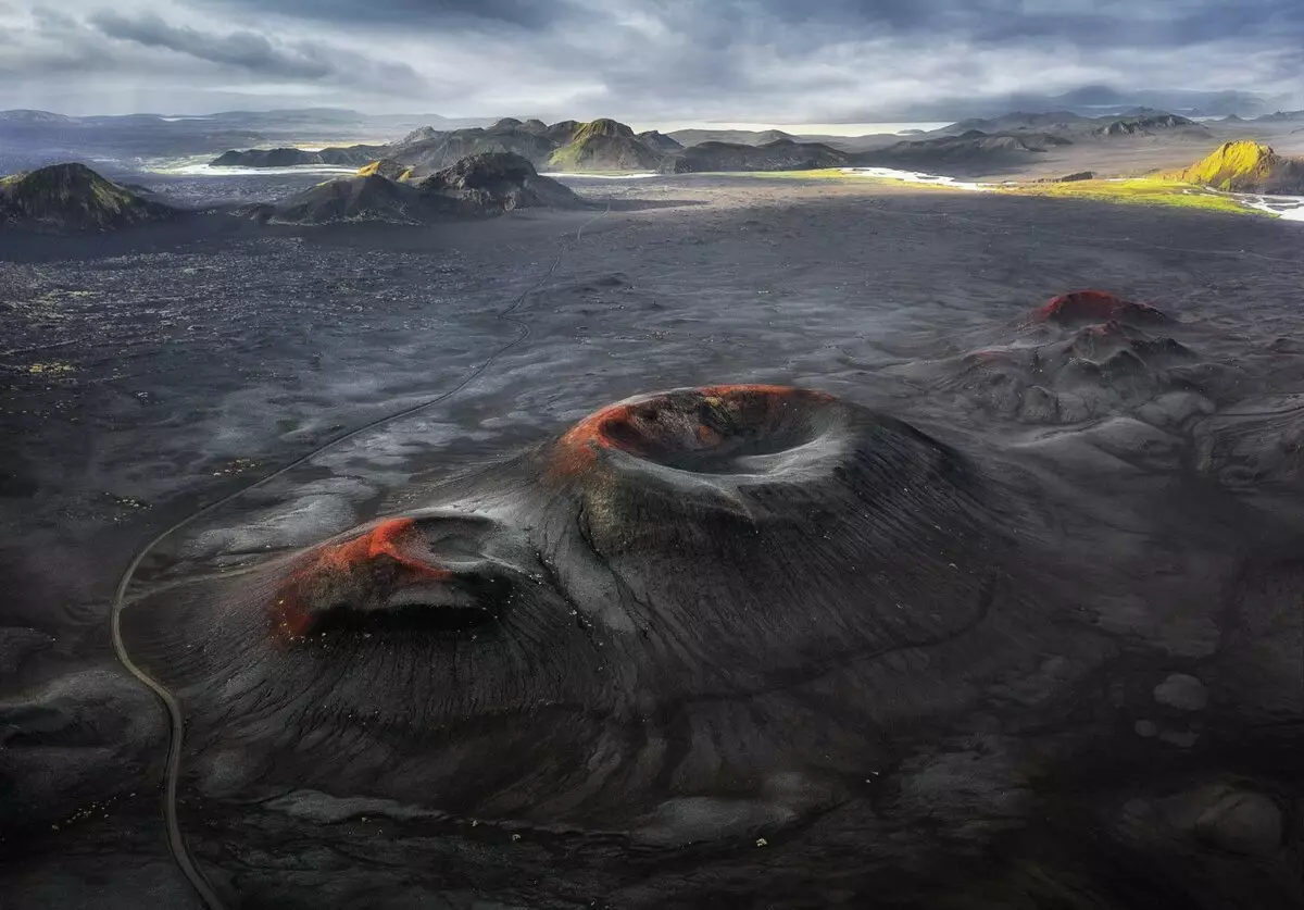 Volcanoes ntawm Iceland.