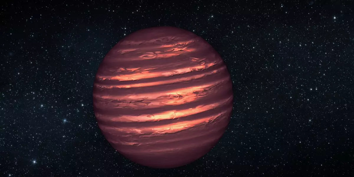 Á næsta brúnt dvergur fannst skýlög eins og Jupiter