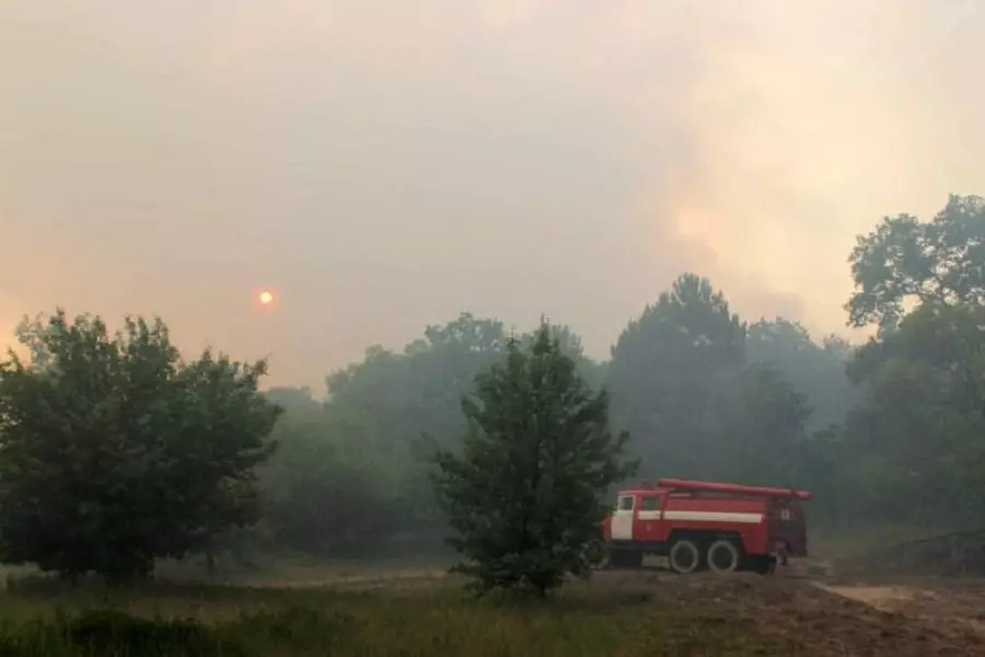 Muri zone ya Chernobyl hari umuriro: Video