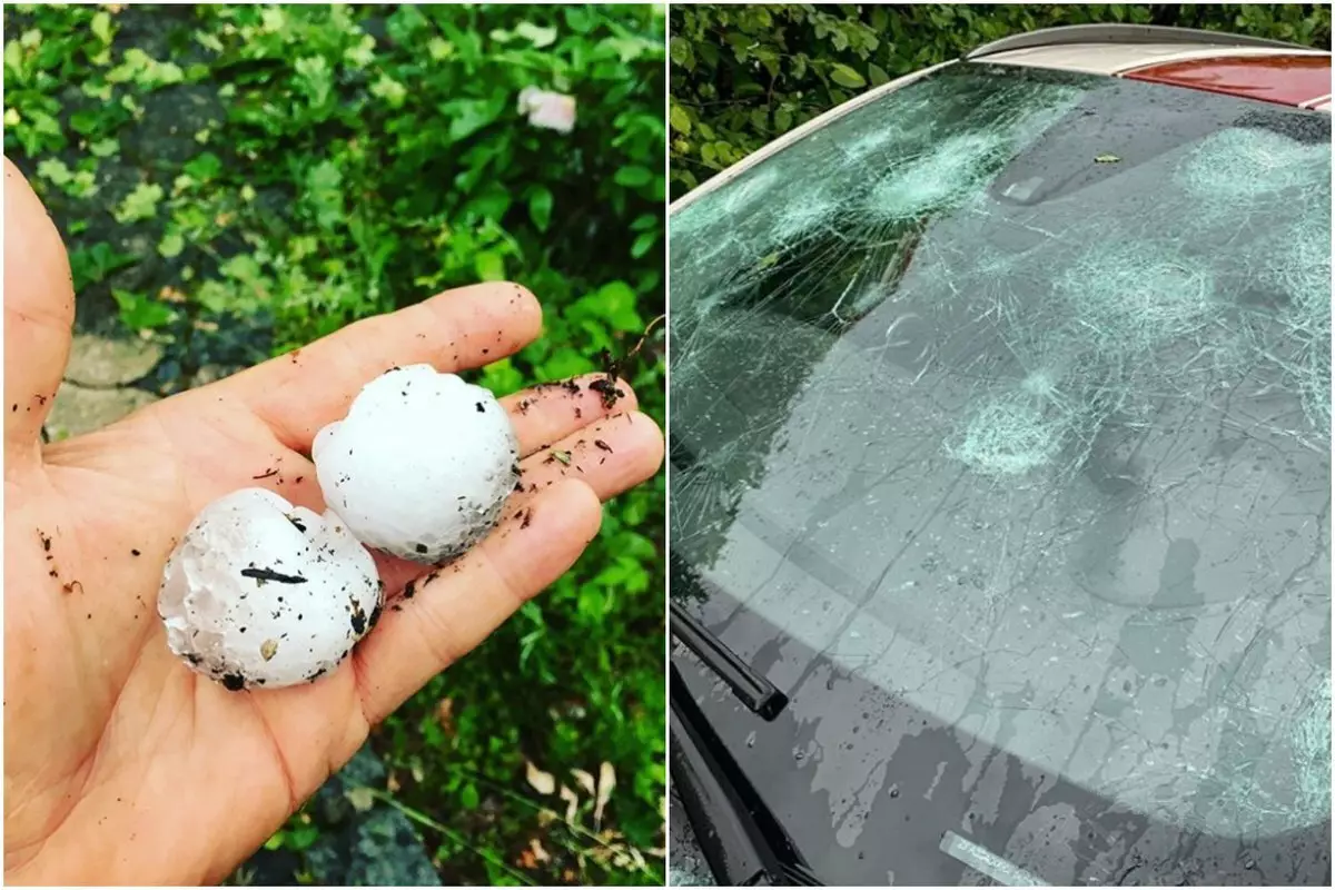 Hurrikaner an Hail an Däitschland: Foto a Video