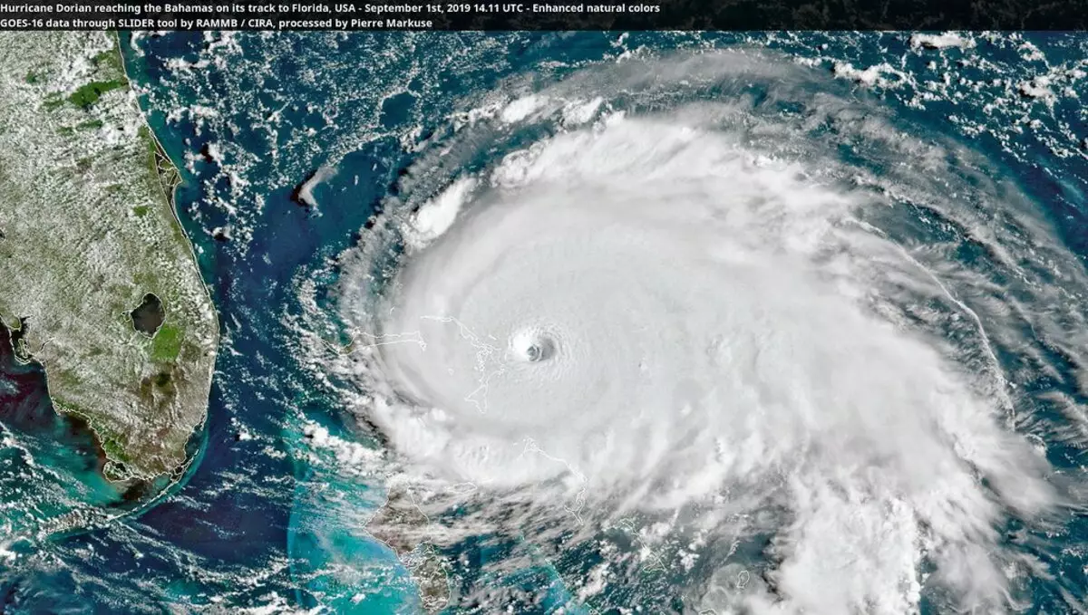 Ouragan "dorian" affaibli à la troisième catégorie