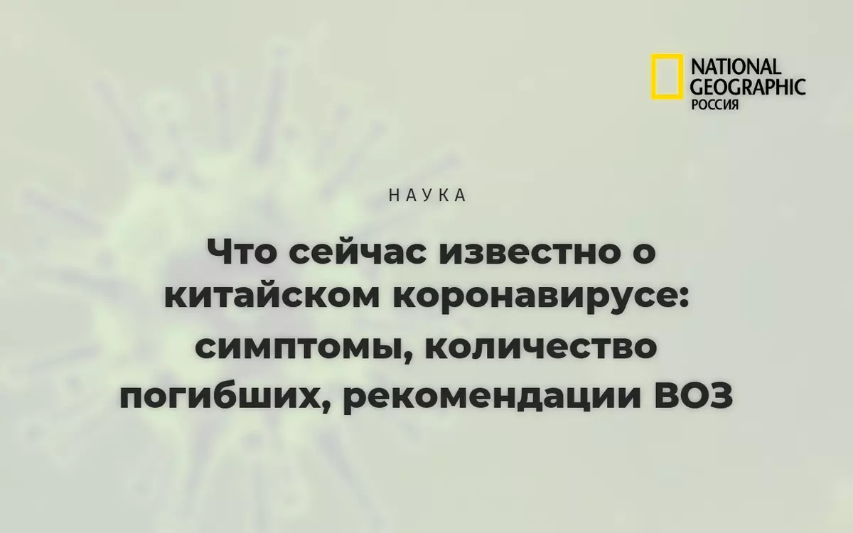 Акнун дар бораи корхонаҳои Чин дар бораи он чӣ маълум аст: аломатҳо, шумораи мурдаҳо, дастурҳо