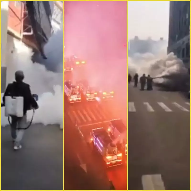 Kā Ķīnā dezinficē ielas: video