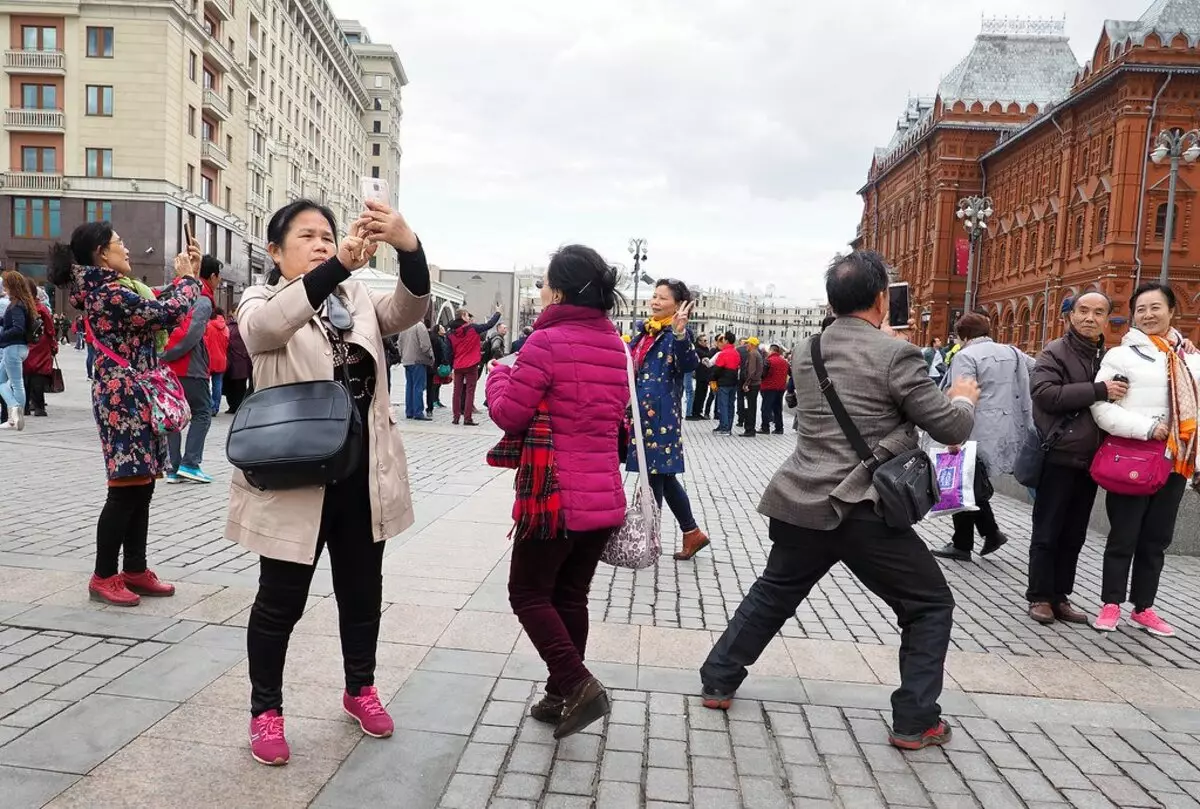 Kinesiske turister i Moskva