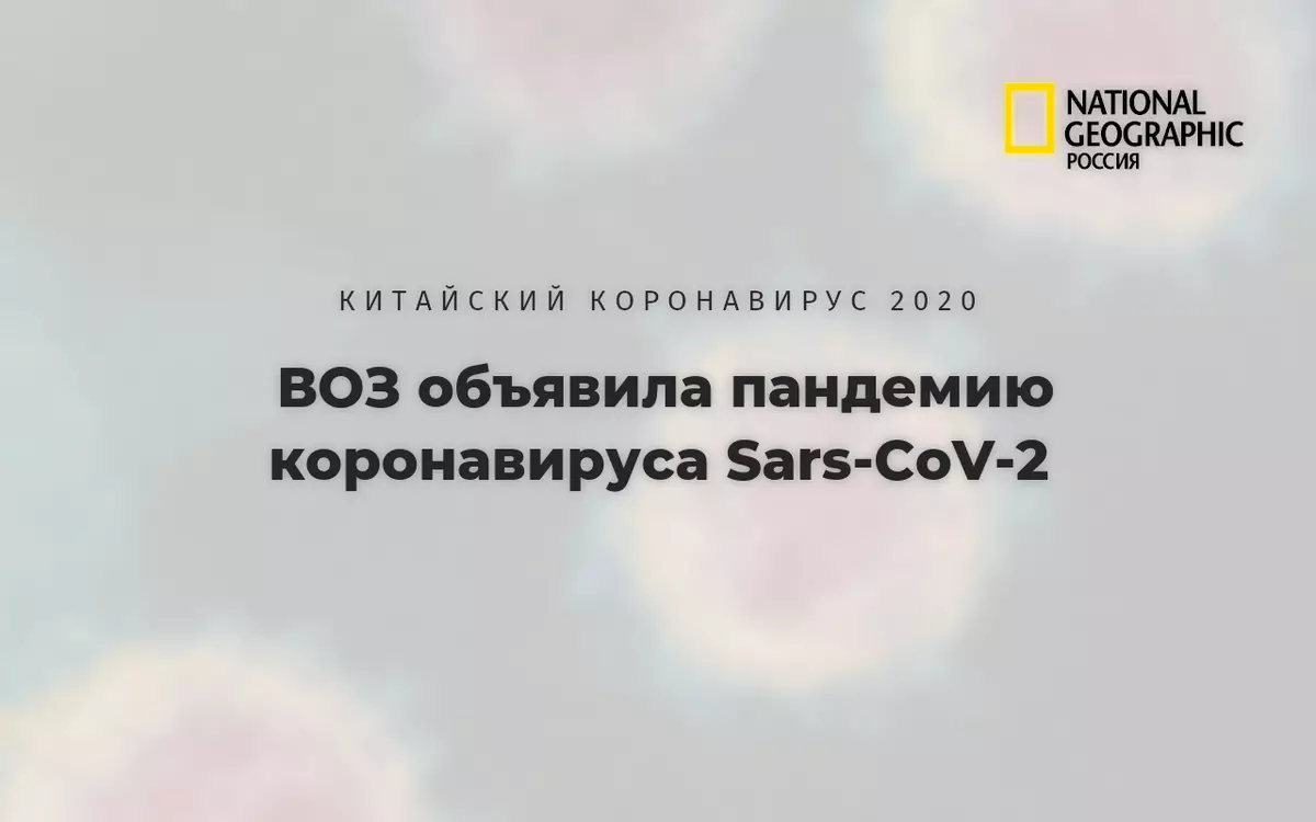 Sino ang nag-anunsiyo ng pandemic ng Coronavirus Sars-Cov-2