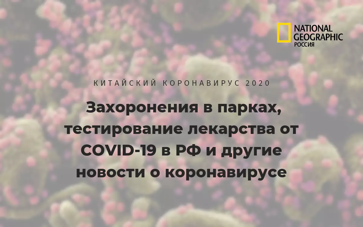 Kuviga mumapaki, kuyedza mushonga kubva kuCoD-19 muRussia uye dzimwe nhau nezve CORONAVIRUS