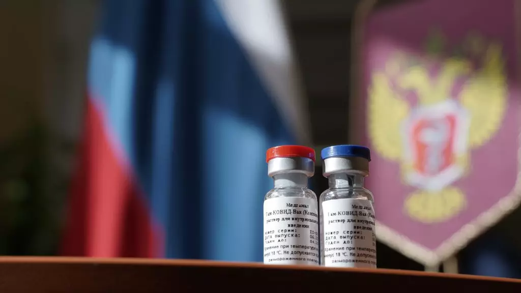 Der russische Impfstoff aus Covid-19 begann in den Bauumfang zu fließen