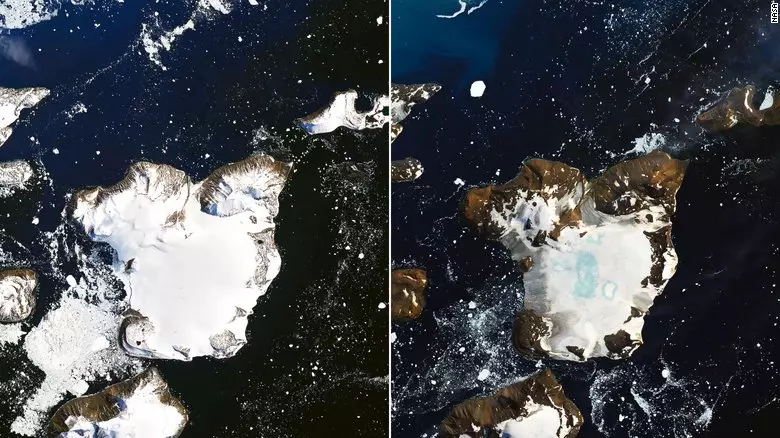 Toplotni val je uničil 20% ledu in sneg na Antarktičnem otoku v samo 9 dneh