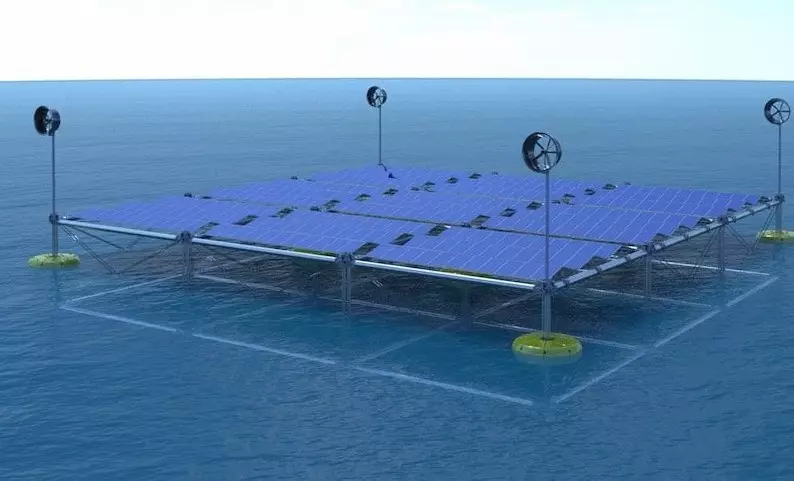 Flytande plattform kommer att kunna samla energi av vågor, vind och sol