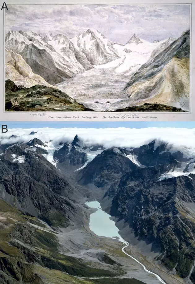 Lyel Glacier fin-Nofsinhar tal-Alpi