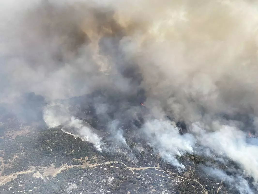 På grund av skogsbränder i Kalifornien, tiotusentals människor evakuerar