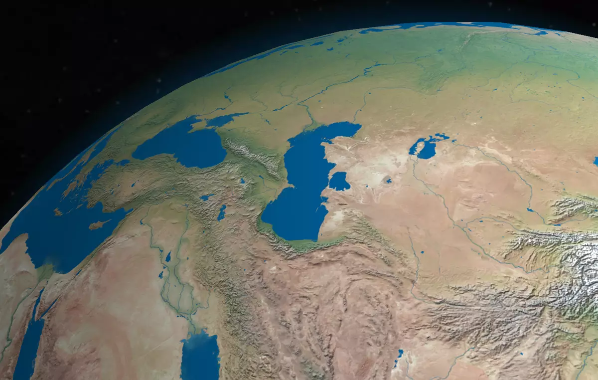 Kaspische zee kan aan het einde van de eeuw worden gegooid met een derde