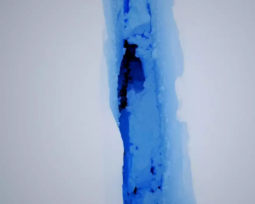 Hoe sjocht in gigantyske crack út yn Antarktika: Fideo