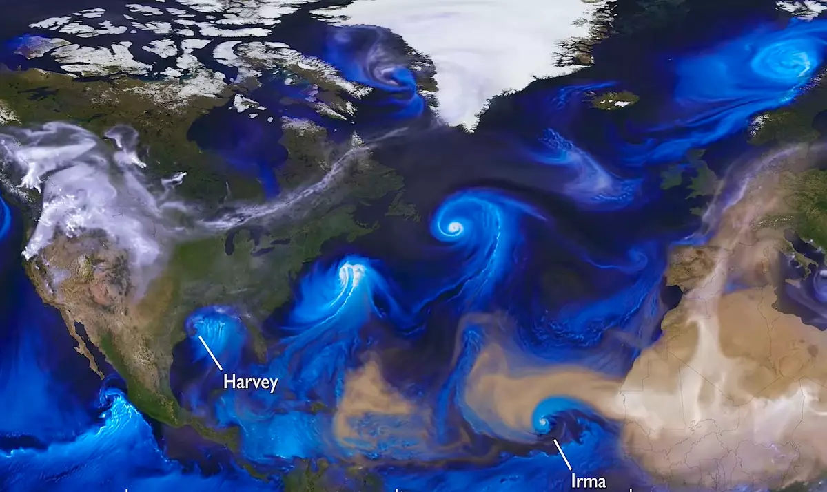 Kepiye Hurricanes 2017 lair: Video NASA