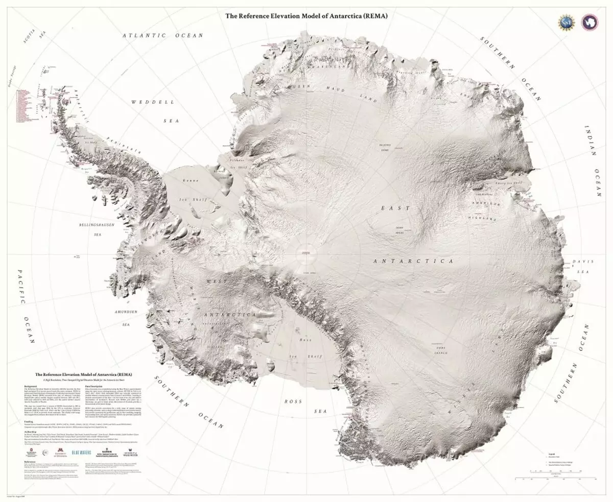 Adapanga map a Antarctica