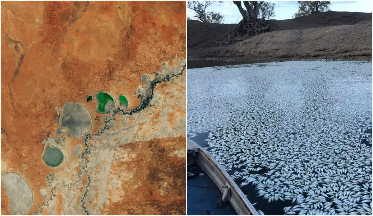 Katastrofální sucho v Austrálii: Foto z vesmíru az země