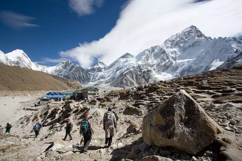 Himalaya con altezze 7 chilometro
