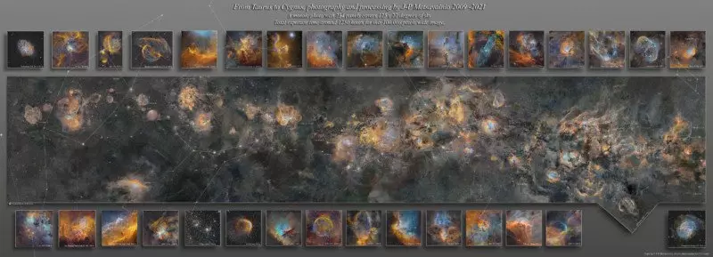 Sehen Sie, was Mosaik aus den Bildern der Milchstraße! Fotograf erstellt sie 12 Jahre
