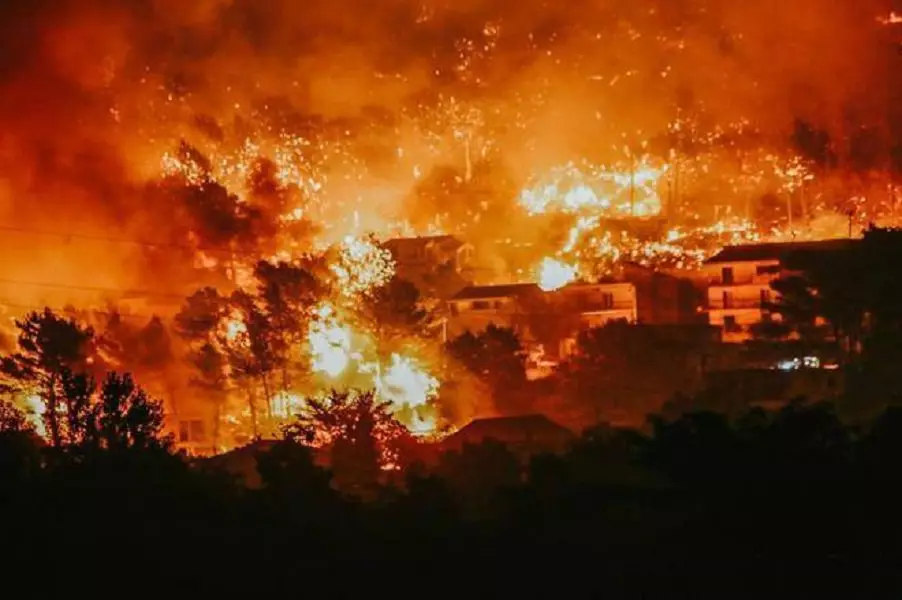 Montenegro en Kroatië in brand: foto en video