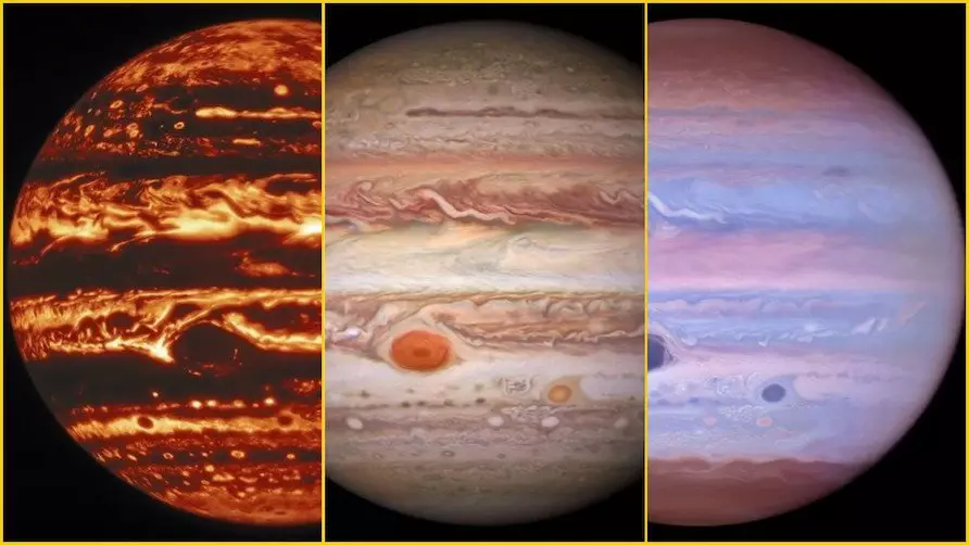 Jupiter sa ibang liwanag: Ang mga bagong larawan ay pinag-uusapan ang kapaligiran ng planeta