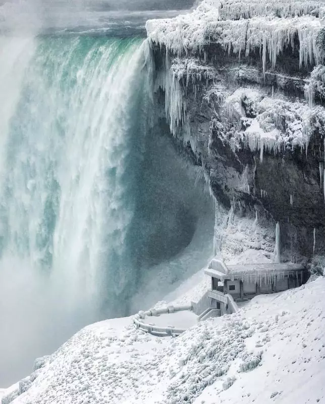 Frozen Niagara Falls: Foto und Video