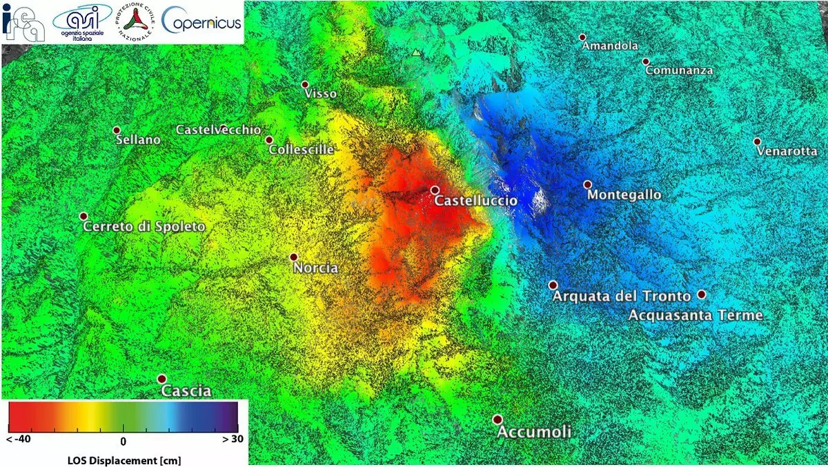 O terremoto provocou o cambio da codia terrestre en Italia por 70 cm