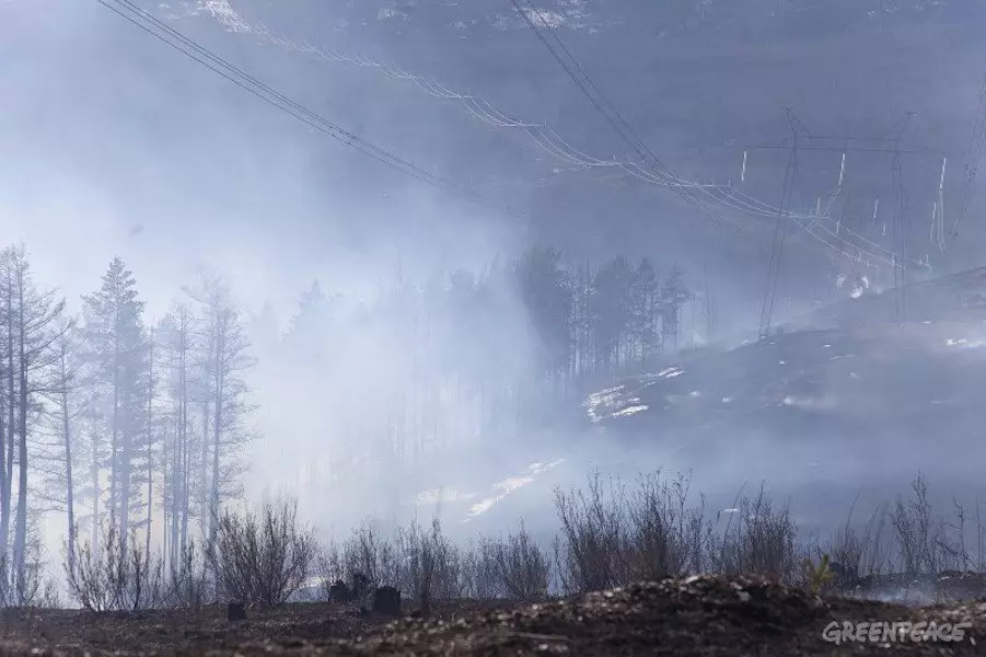 Smēķēt no Krasnojarska ugunsgrēkiem aptvēra 12 Krievijas reģionus