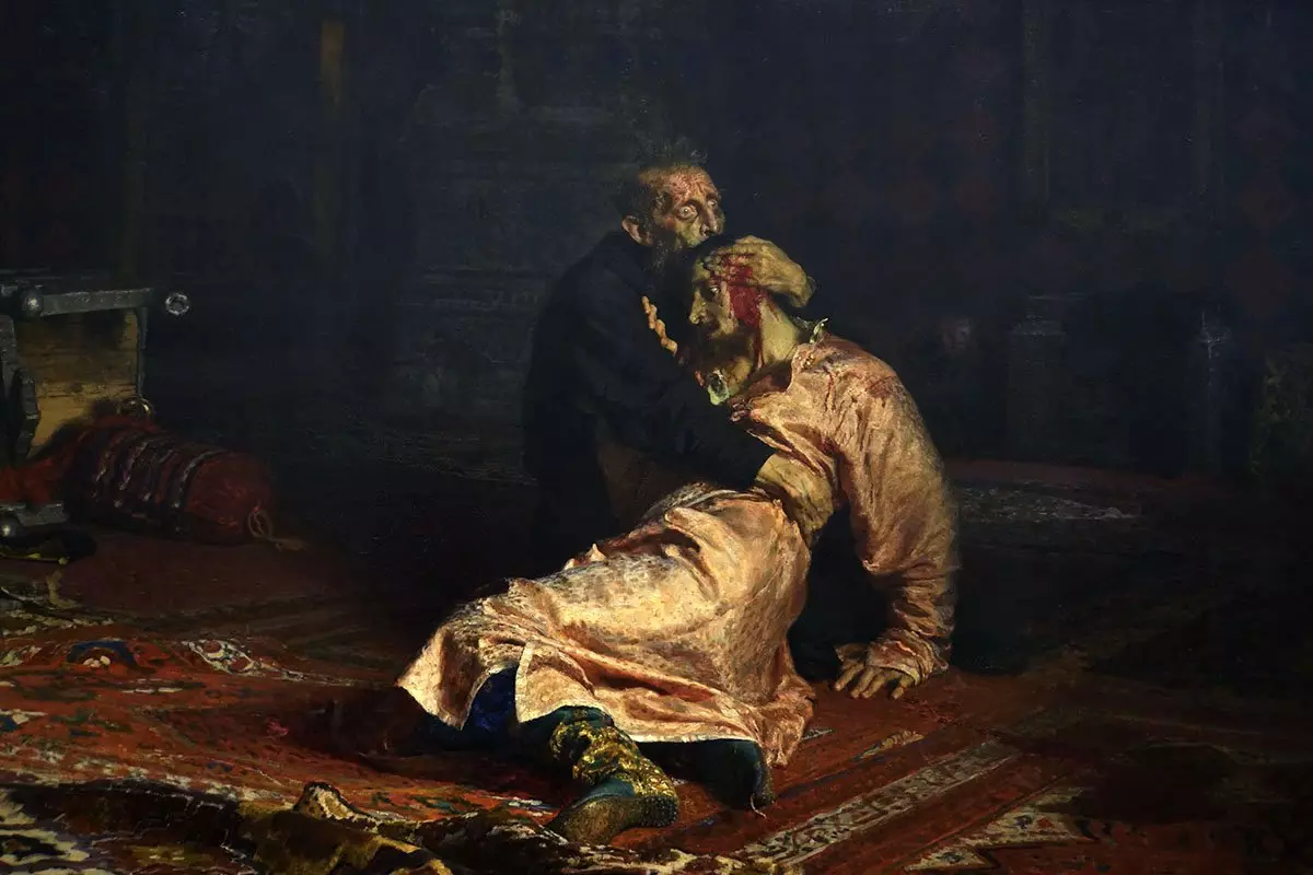 Посетителски повредена картина Репин в Третяковската галерия