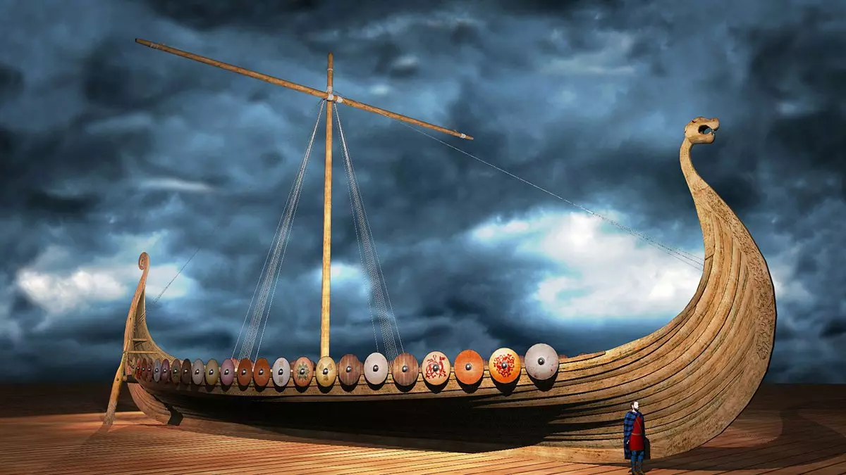 The kasị Viking ship na-wuru na Norway