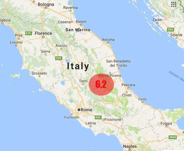 Powerful earthquake in central Italy: video